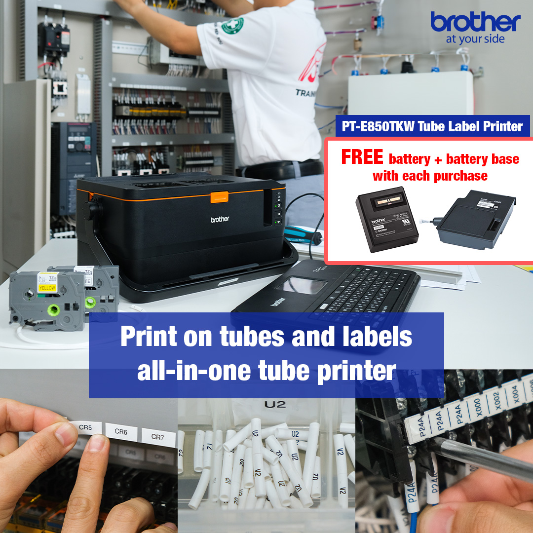 Industry's First Twin-Engine Tube (Cable ID) Printer | Brother Thailand